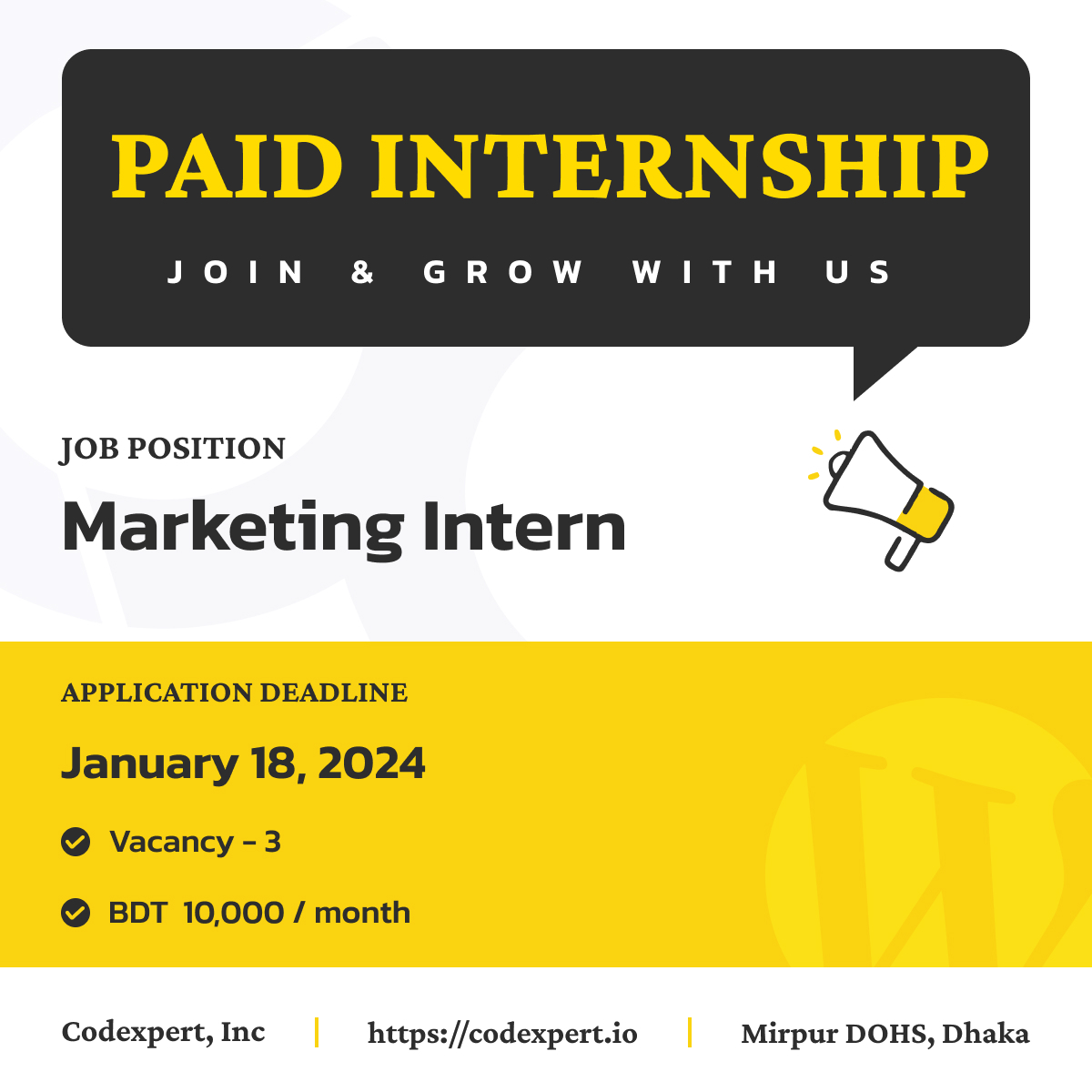 Marketing Intern - Codexpert HR